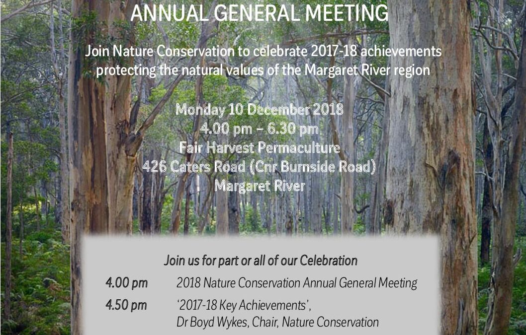 AGM Celebration Flyer - Nature Conservation Margaret River Region